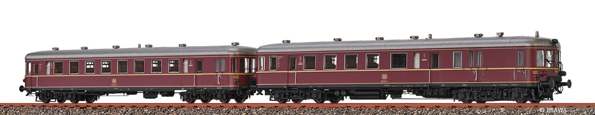 Brawa 44743 - Triebwagen BR 660 mit Beiwagen BR 945, DB, Ep.IV, AC ...