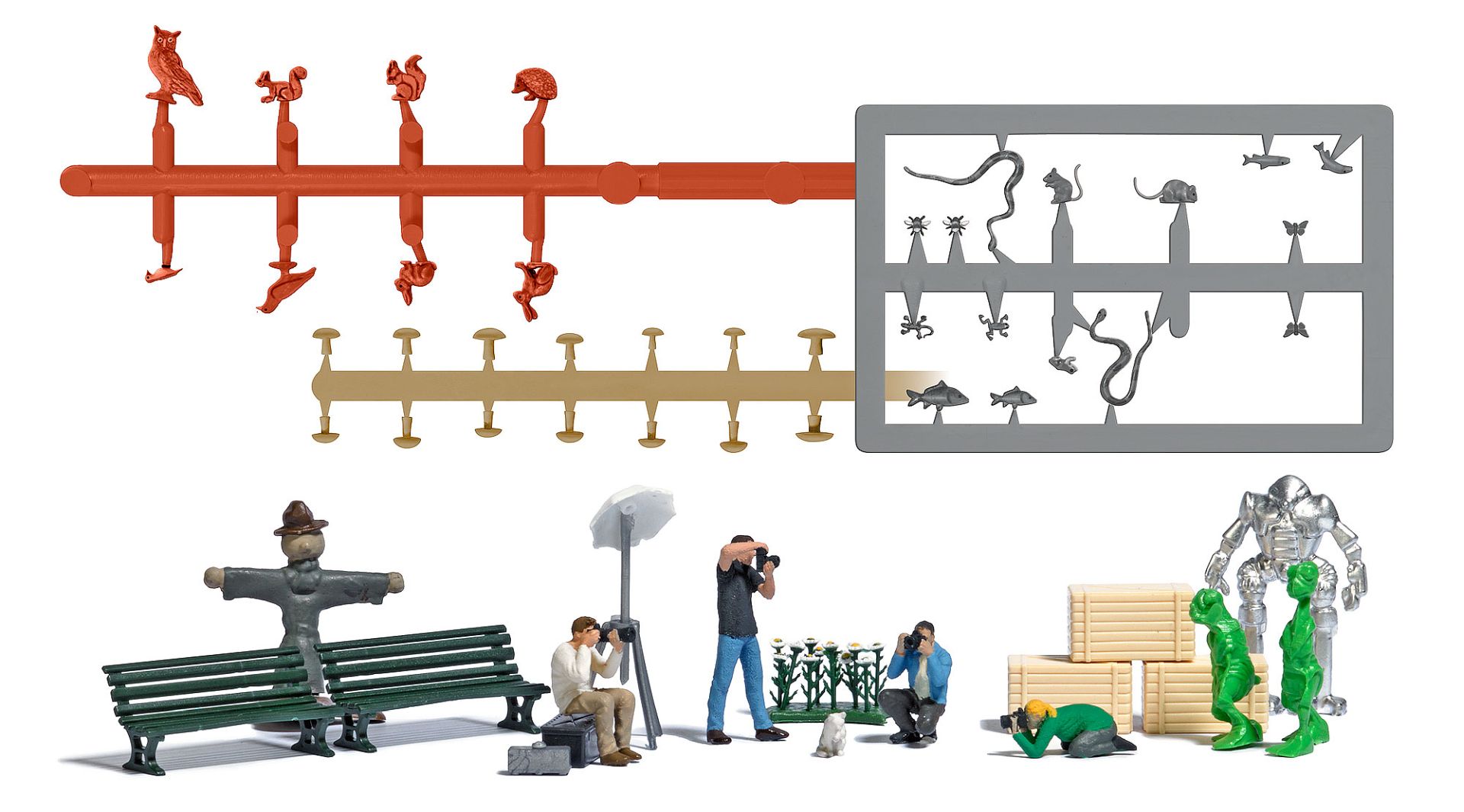 Busch 79810 - Action-Set: 4 Fotografen