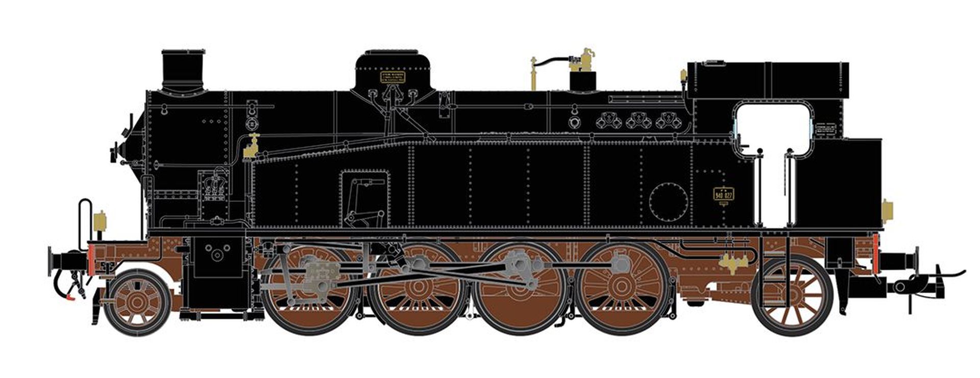 Rivarossi HR2957 - Dampflok Gr. 940, mit elektrischen Lampen, FS, Ep.III-IV