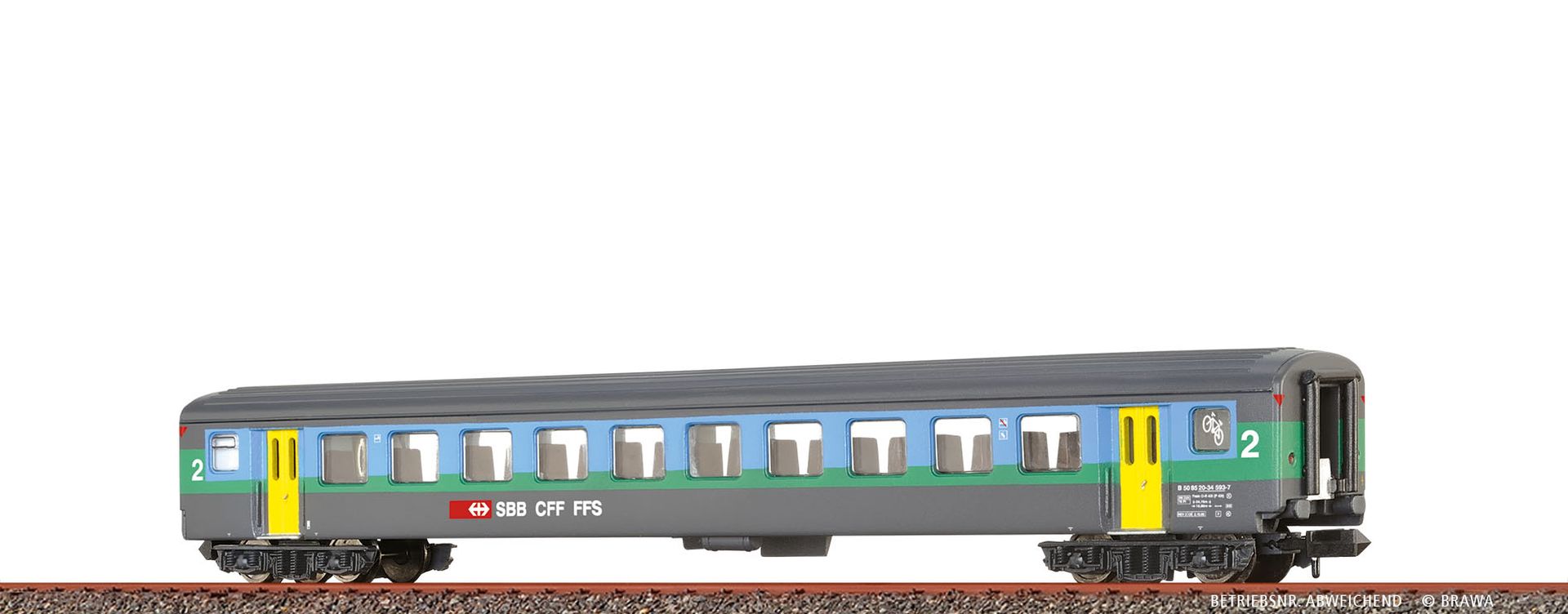 Brawa 65243 - Einheitswagen B EWII, SBB, Ep.IV