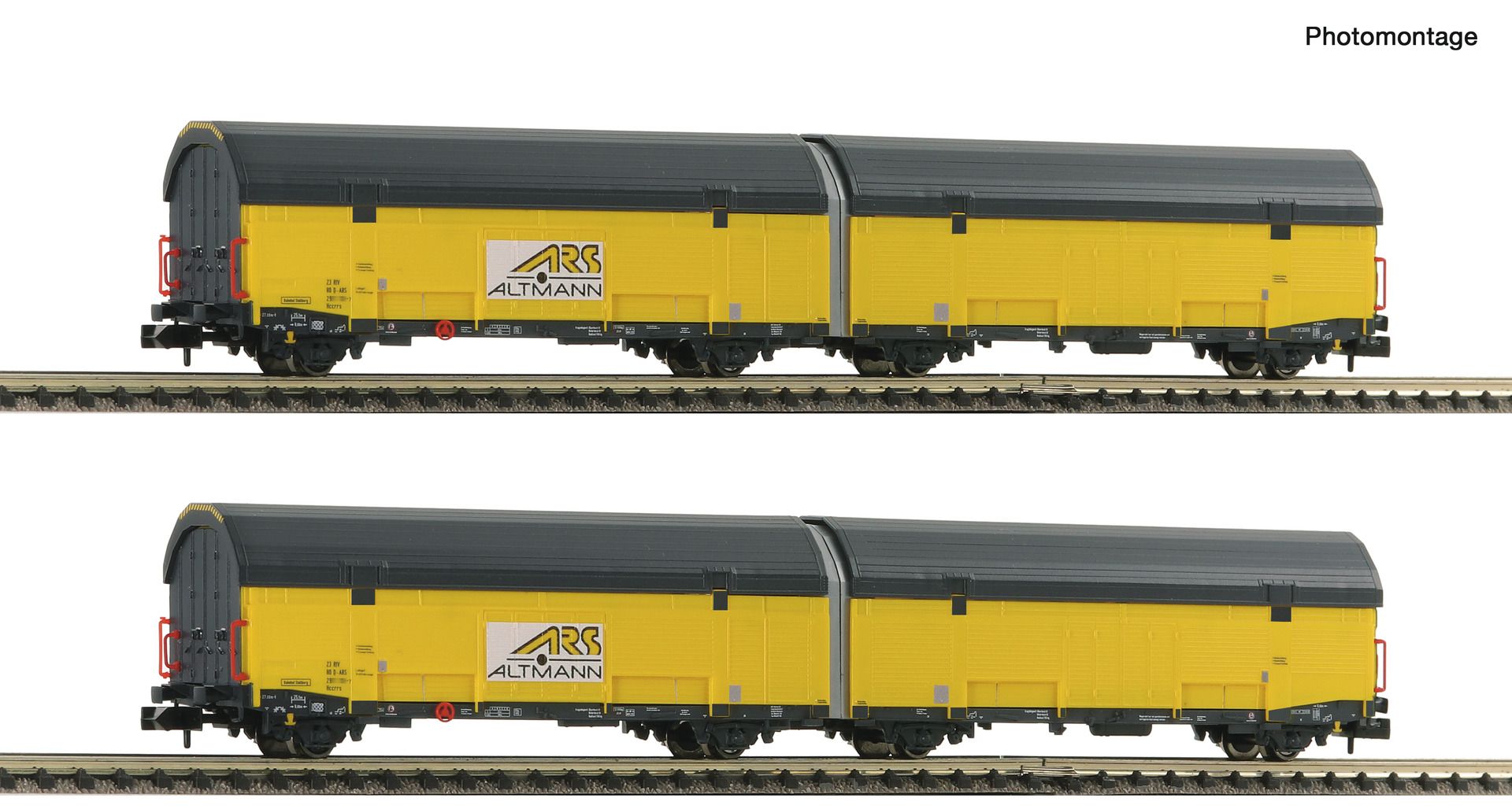 Fleischmann 6660112 - 2er Set Autotransportwagen Hccrrs, ARS-Altmann, Ep.VI, Set 2