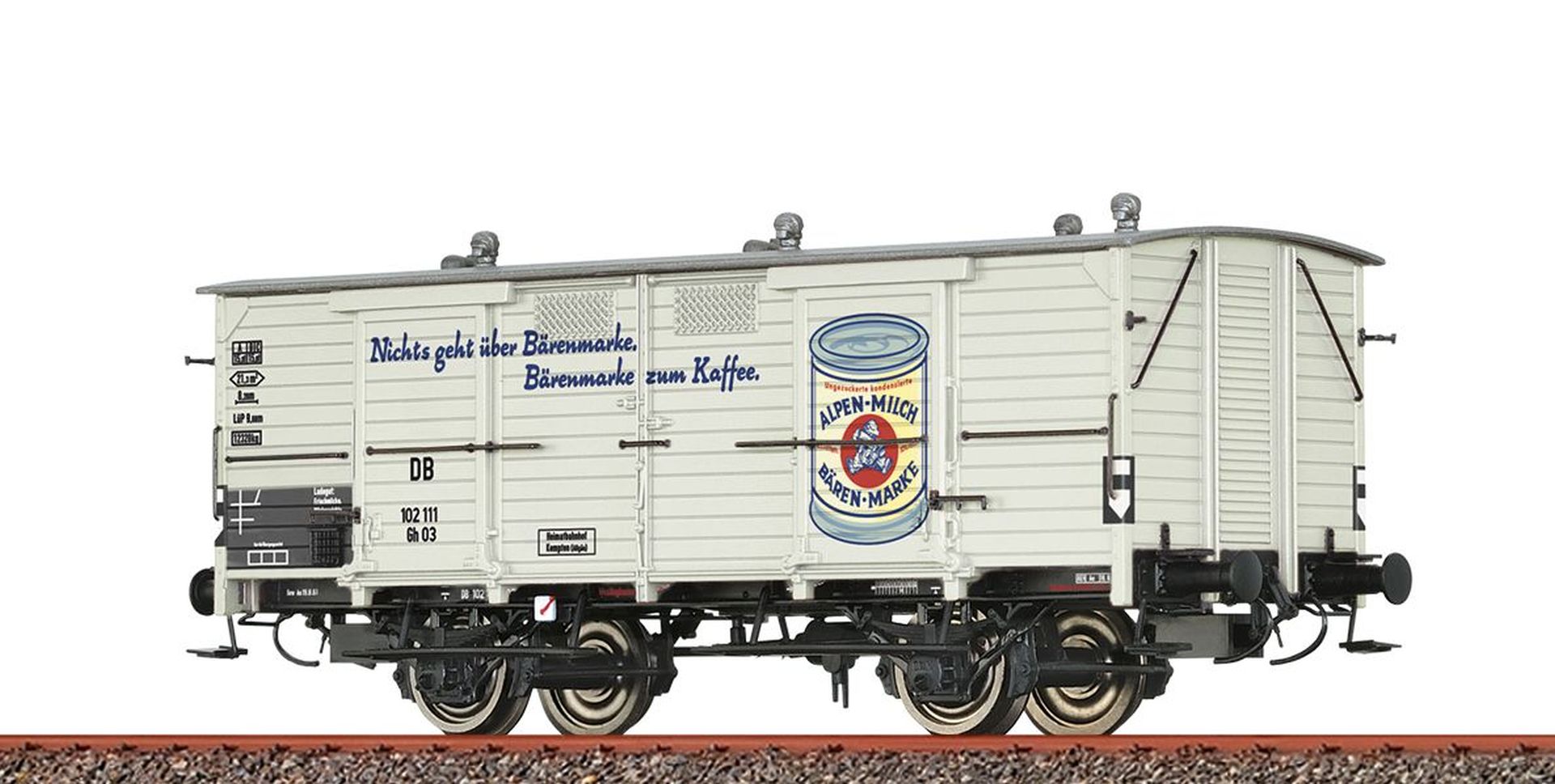 Brawa 50977 - Milchwagen Gh03, DB, Ep.III 'Bärenmarke'