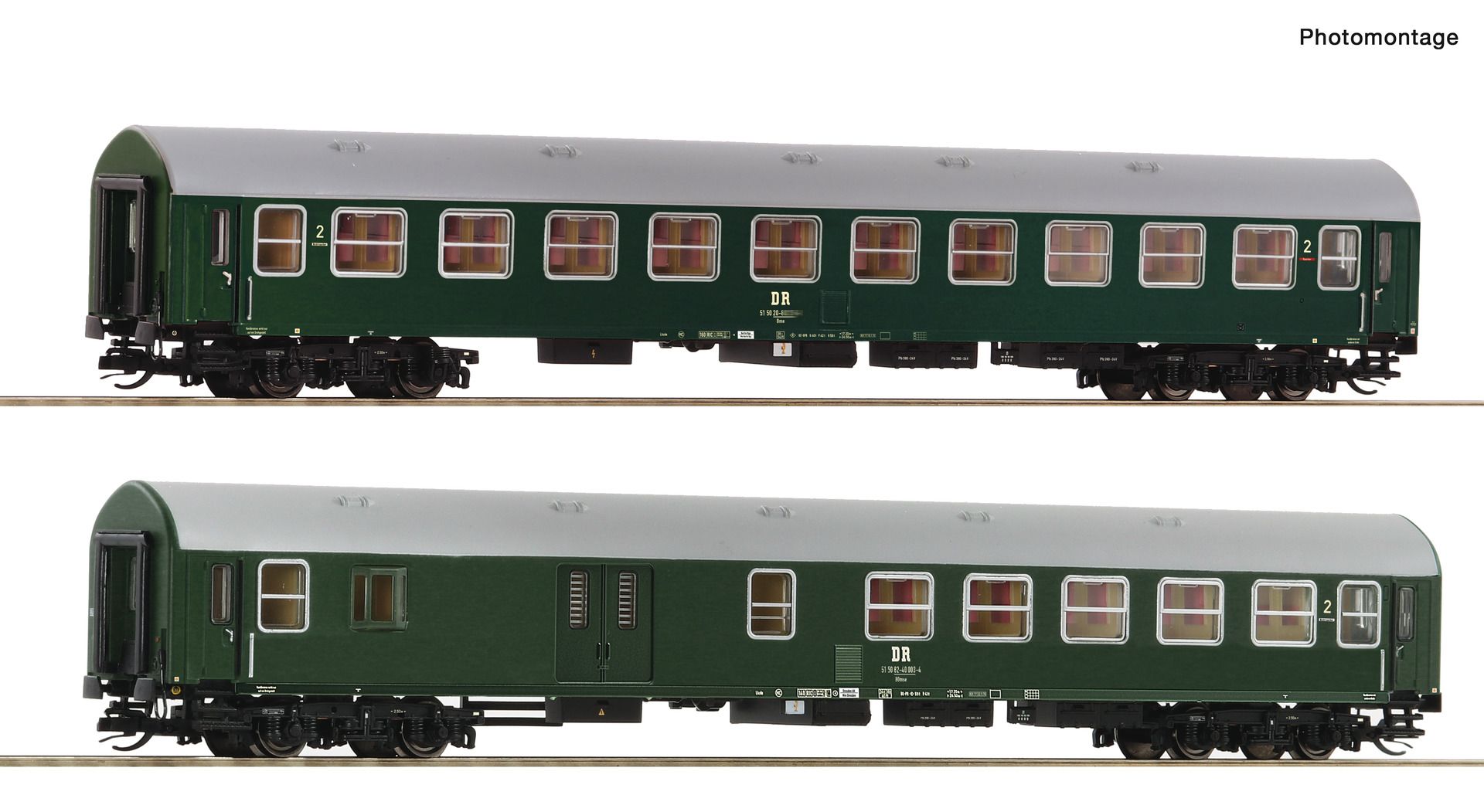 Roco 6280005 - 2er Set Personenwagen Y/B 70, DR, Ep.IV, Set 2