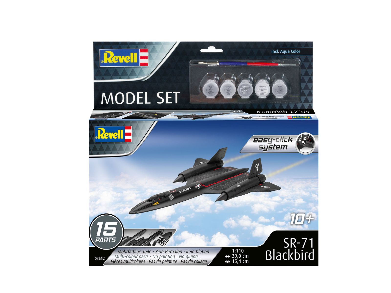 Revell 63652 - Model Set Lockheed SR-71 Blackbird easy-click-syst