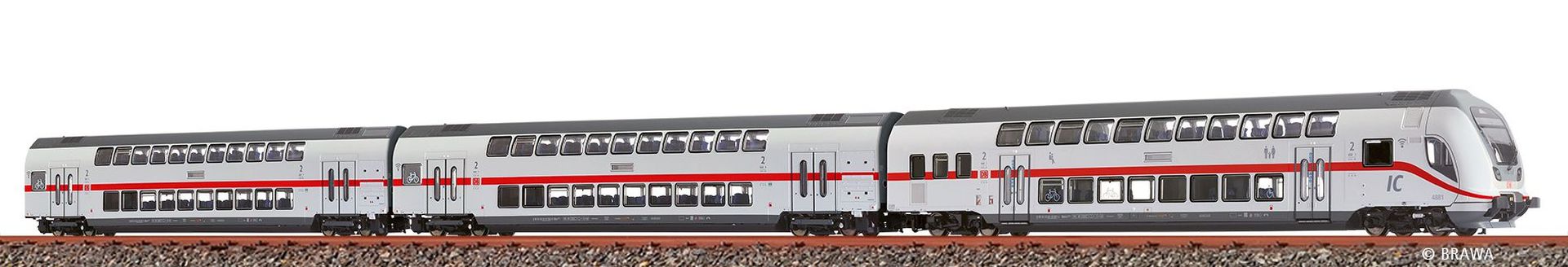 Brawa 44564 - 3er Set Doppelstockeinheit TWINDEXX VARIO IC2, DBAG, Ep ...