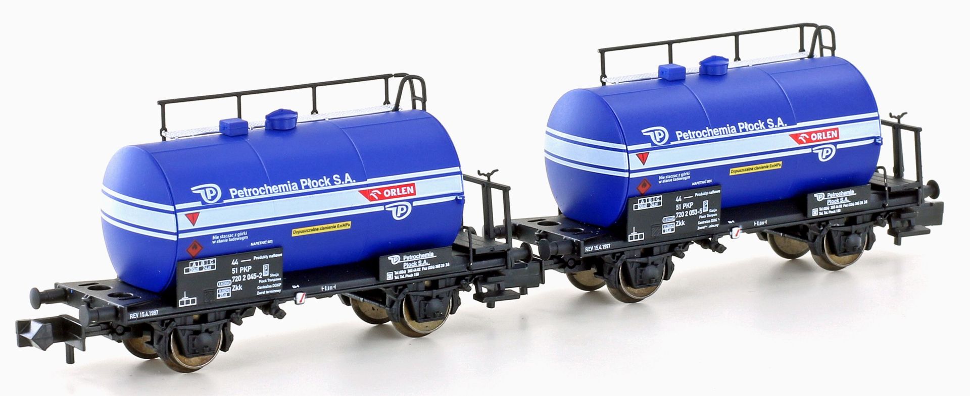 Hobbytrain H24851 - 2er Set Kesselwagen Uerdingen, PKP, Ep.IV-V 'Petrochemia'