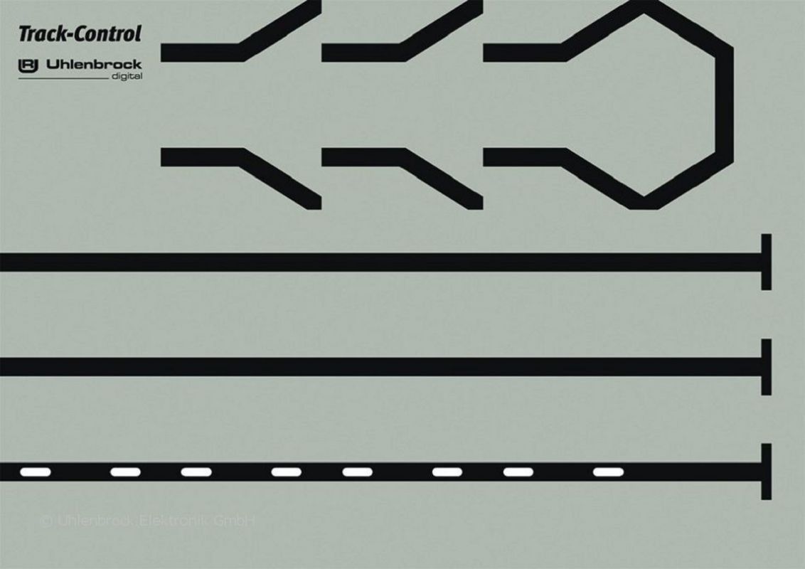 Uhlenbrock 69092 - Track-Control Folie Strecken-Symbol