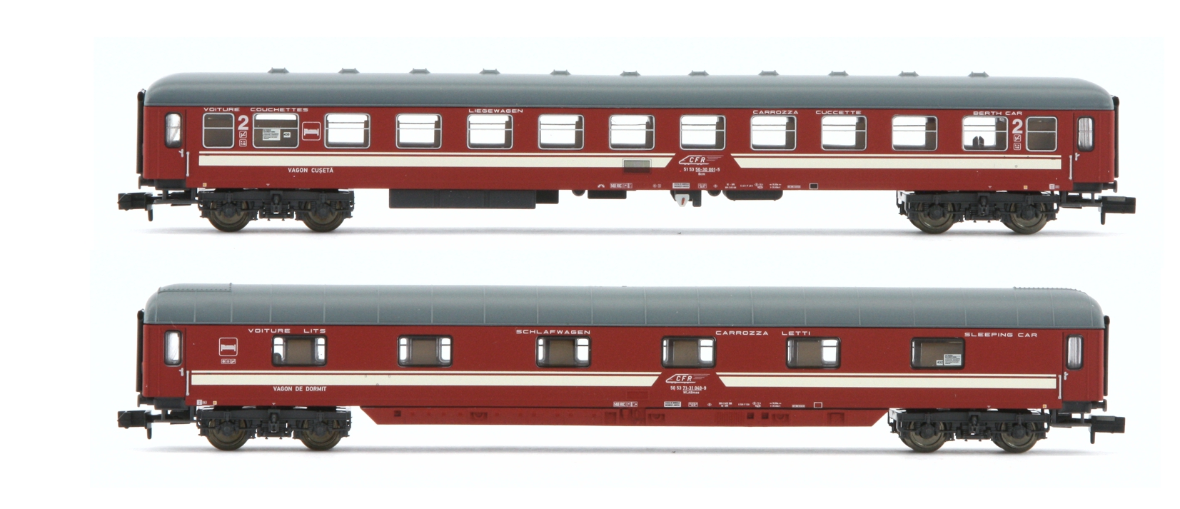 Trix 18254 - 2er Set Personenwagen 'EC Venezia', CFR, Ep.V-VI, Teil 3