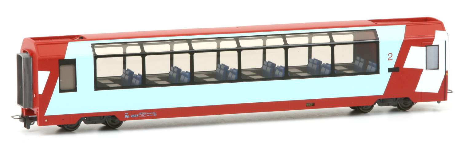 Bemo 3289127 - Panoramawagen Bp 2537, RhB, Ep.VI 'Glacier-Express'