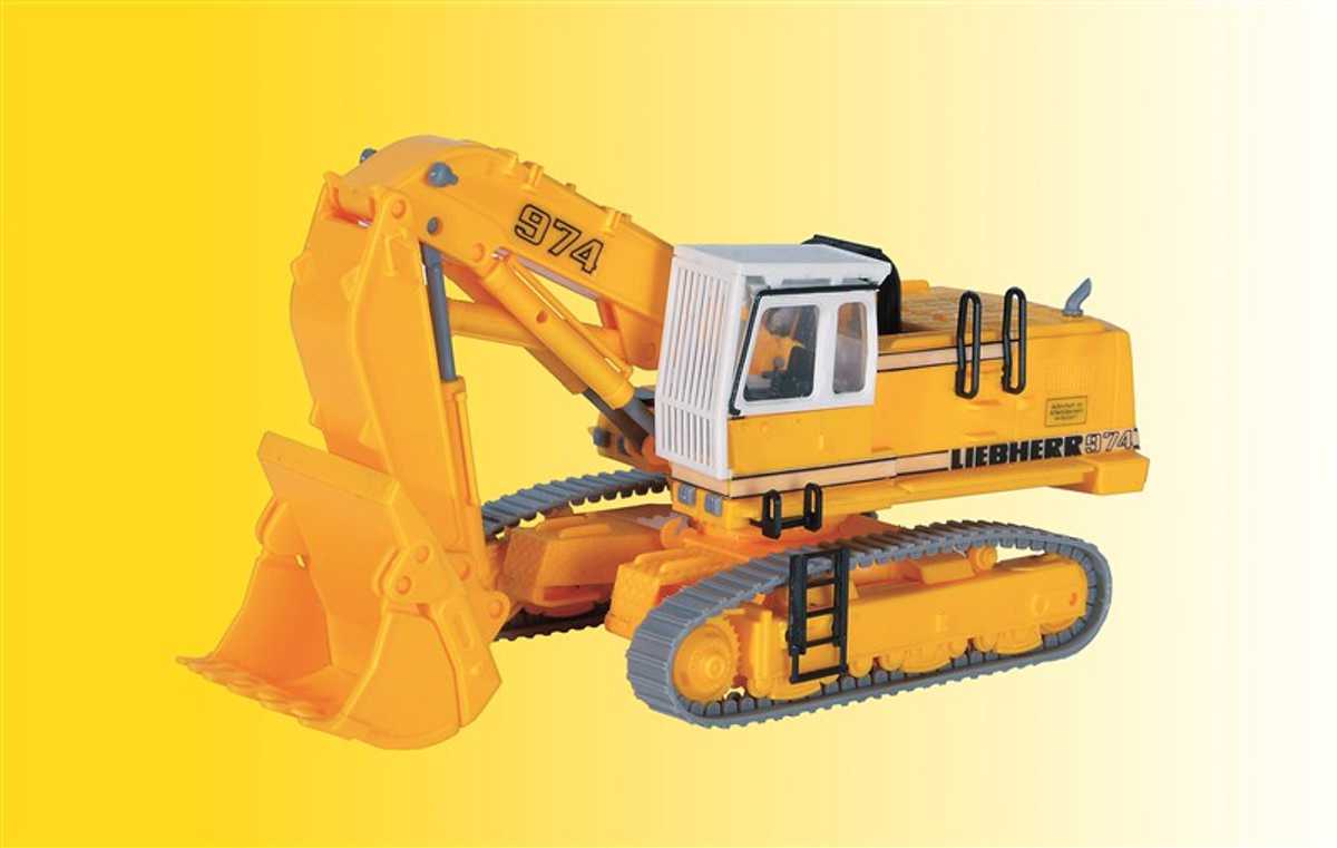 Kibri 11272 - LIEBHERR 974 Bagger mit Hochlöffel, gelb