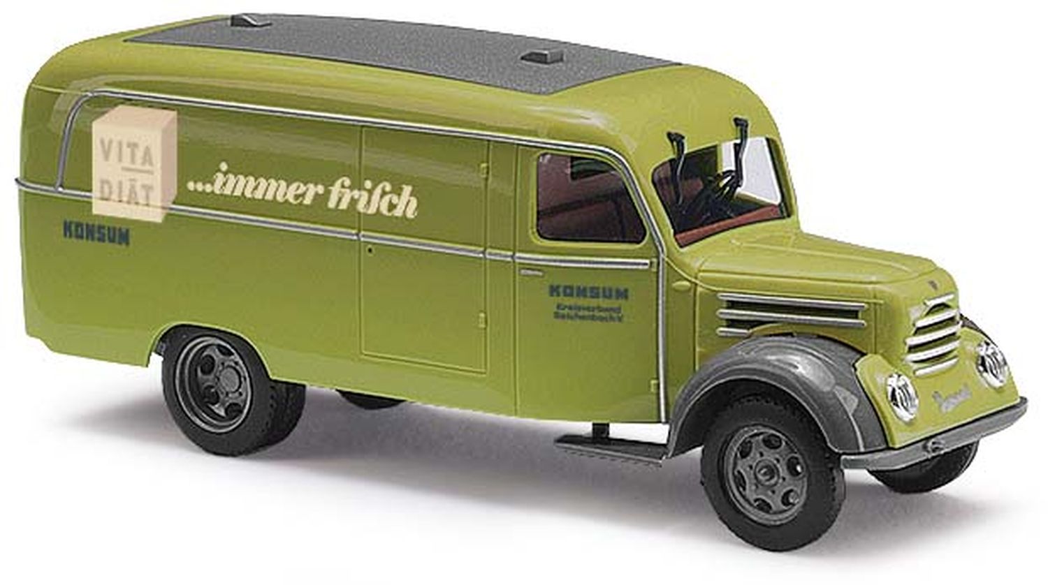 Busch 51817 - Robur Garant K 30 Kastenwagen, Konsum, Baujahr 1957