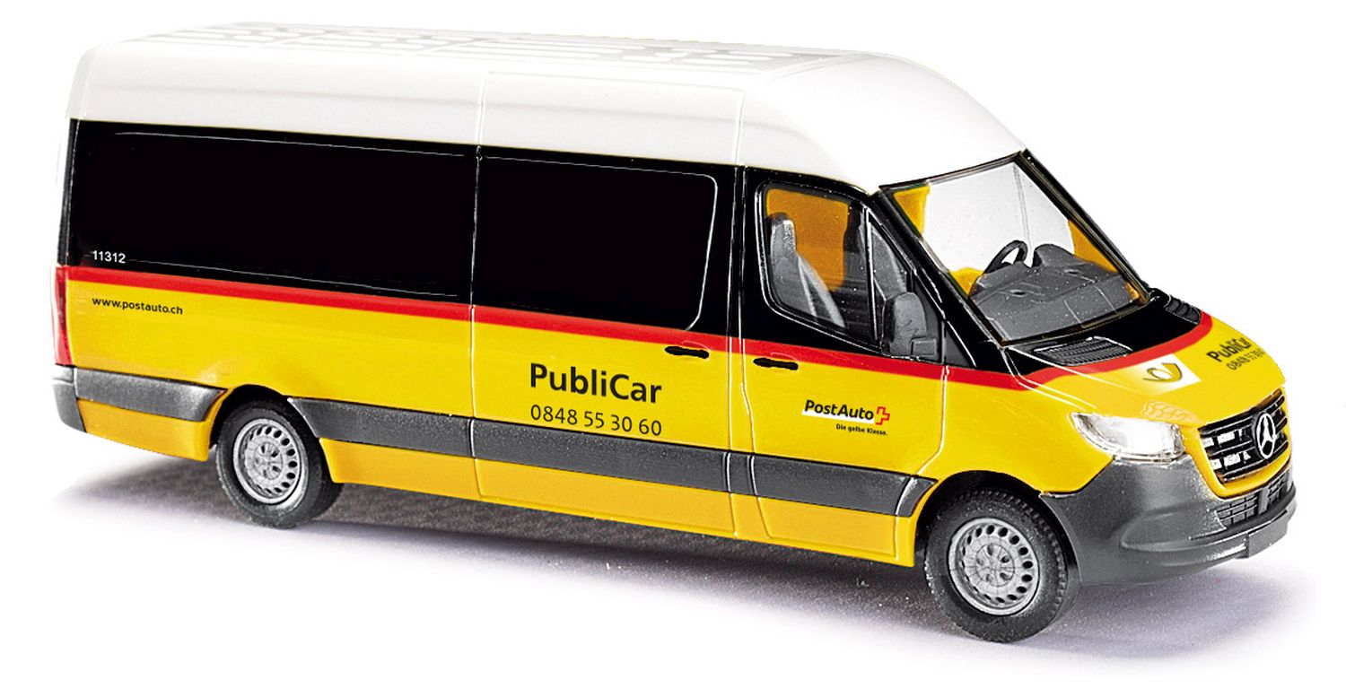 Busch 52613 - Mercedes-Benz Sprinter Postbus Schweiz, 2018