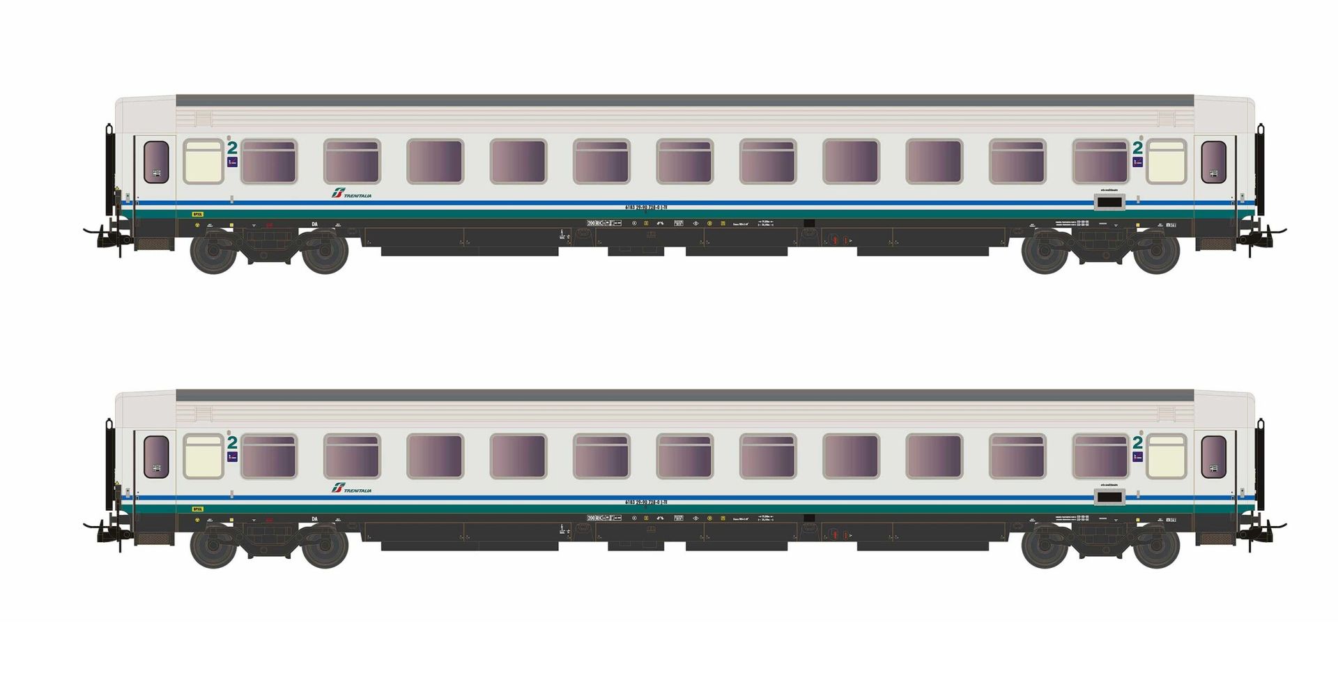 Rivarossi HR4286 - 2er Set Personenwagen UIC-Z, FS, Ep.VI