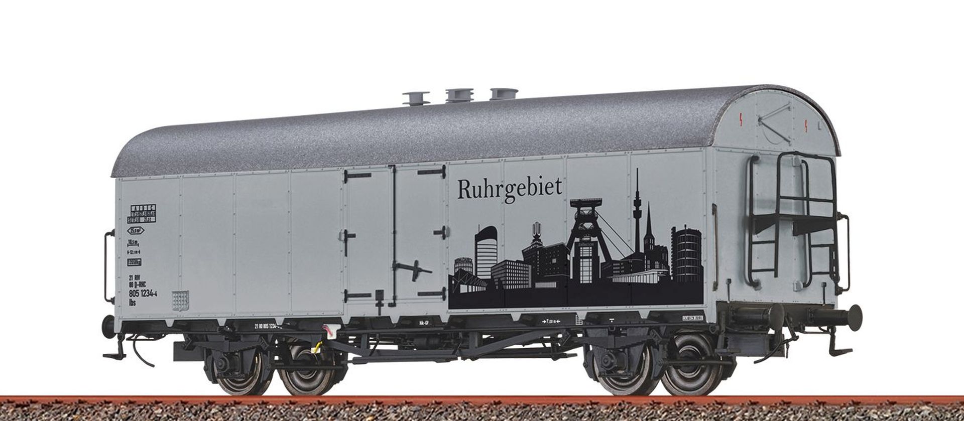 Brawa 50988 - Gedeckter Güterwagen Ibs 'Skyline Ruhrgebiet'